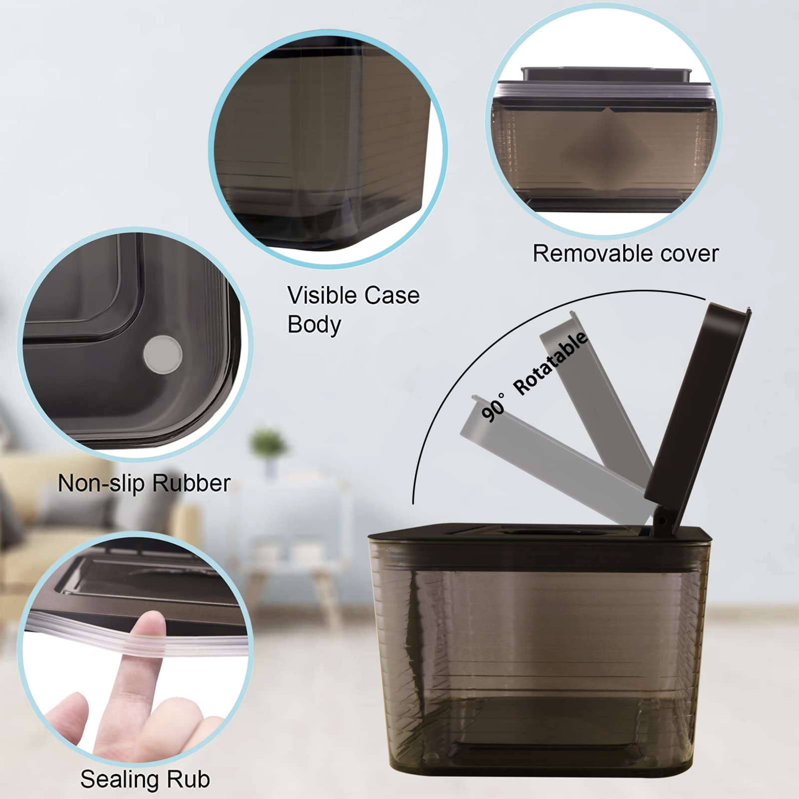 HSWT Baby Wipes Dispenser Wipe Holder - Larger Capacity Wet Wipe Dispenser Box Wipes Container for Bathroom Keep Wipes Moist and Fresh