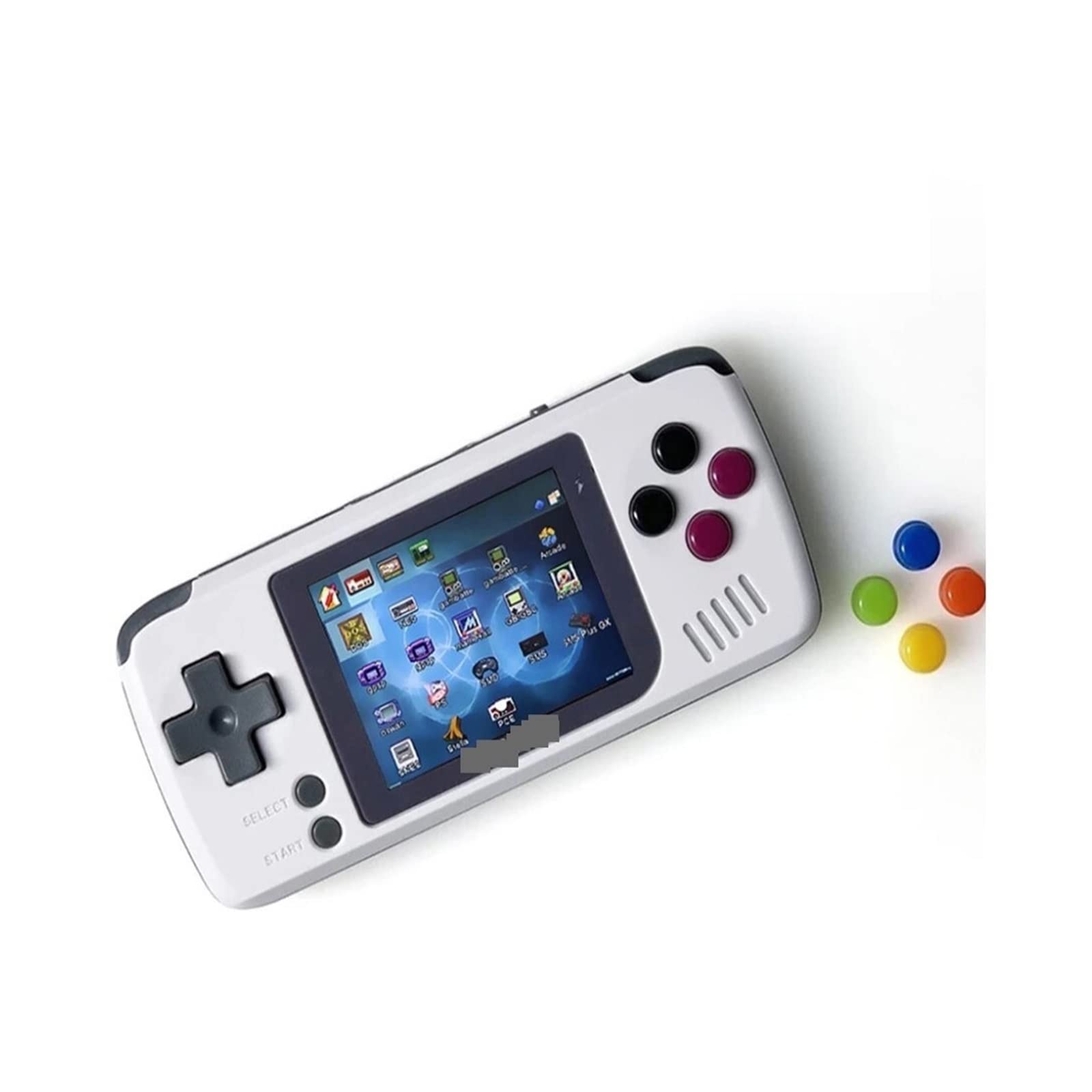 Handheld Game Console IPS Retro Video Game Player PS1 FC Pocket Mini Game Console Case (Color : Q90 White 32G Bag)