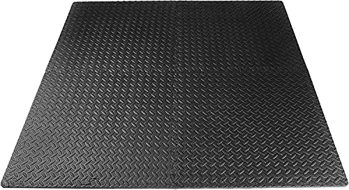 Epic Fitness Foam Gym Floor Tiles - Interlocking Floor Mats for Home Gym - Non-Slip Noise-Dampening Eva Foam Squares (6 Pack)