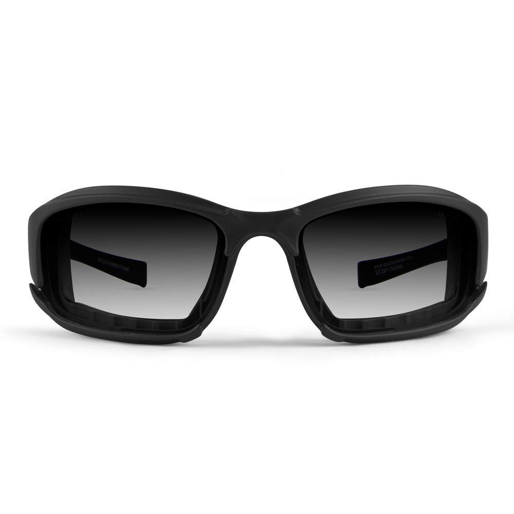 Epoch Hybrid Photochromic Padded Motorcycle Sunglasses Clear to Smoke Lens ANSI Z87.1+