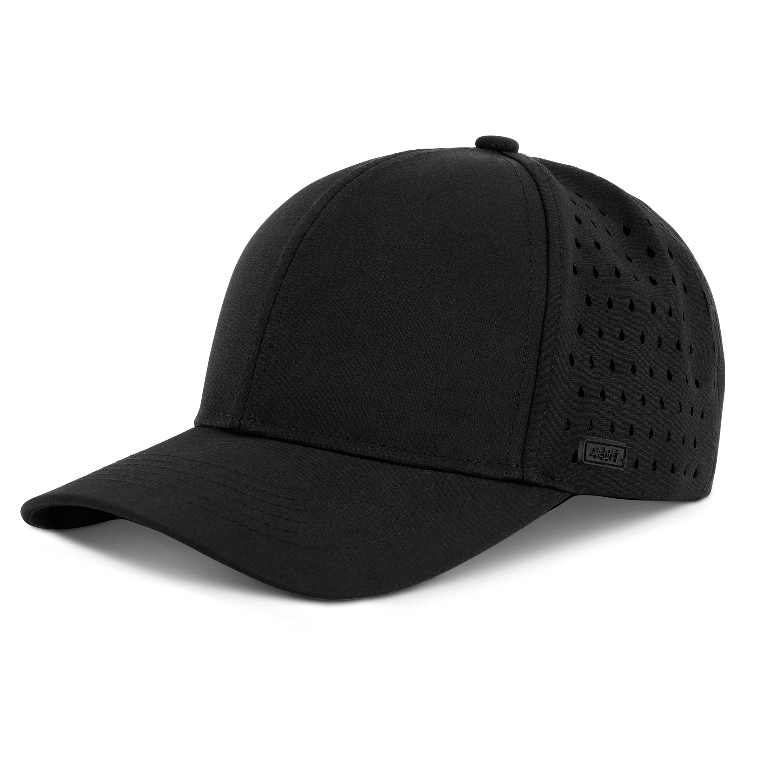 Hydro Waterproof 6-Panel Sports Hat, Floating Performance Snapback Cap. Water-Resistant Baseball Hat for Surf, Boat, Golf, Everyday use with Sweat Resistant Band. One Size Fits All, Unisex Gray