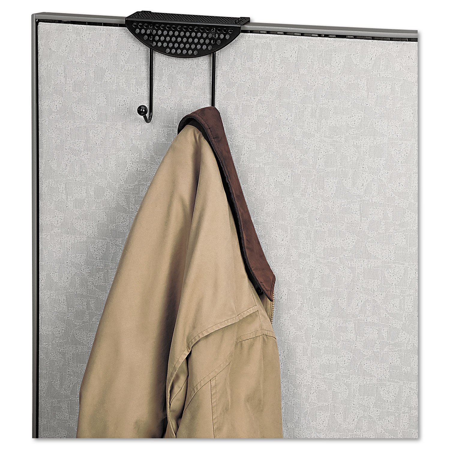 Fellowes 22315 Coat Hook, Double Hook, 7-Inch x4-1/8-Inch x6-Inch, Black