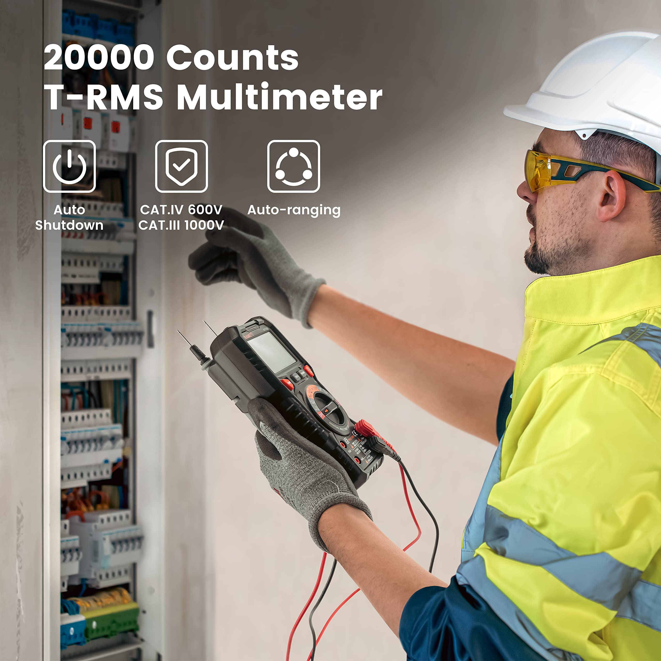 KAIWEETS HT118E Digital Multimeter and HT206D Clamp Meter