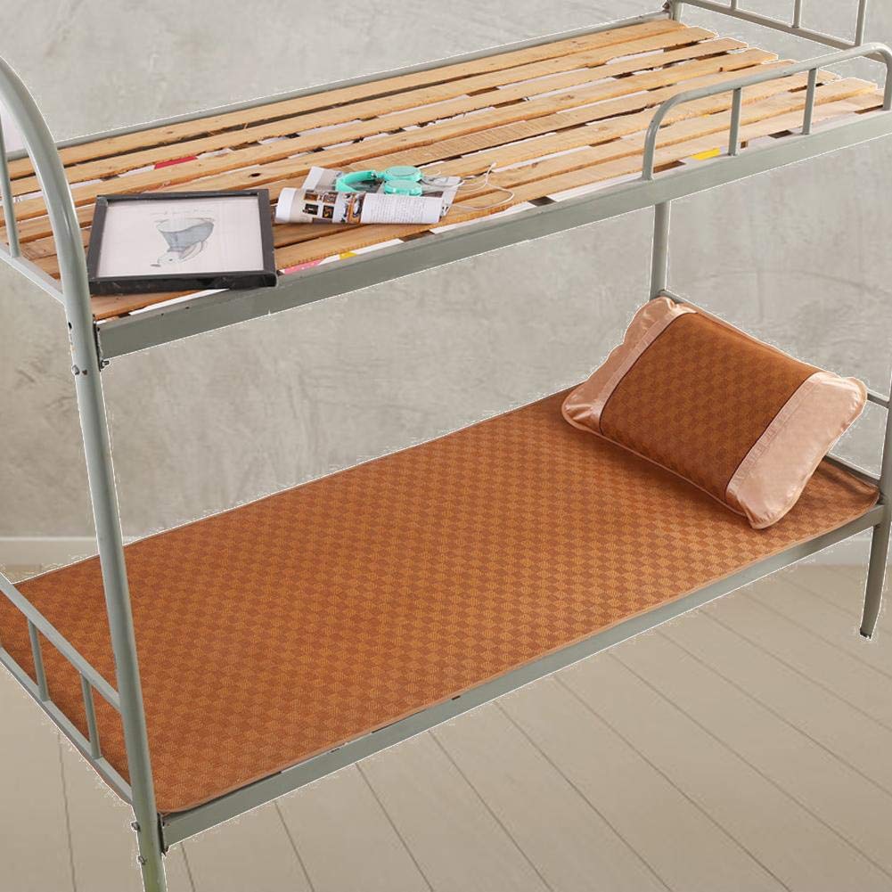 Summer Mattress, Foldable Rattan Summer Sleeping Mat Cool Pad Cooling Bed Cushion for Home Schools Dormitory, 195x80cm/76.8x31.5in