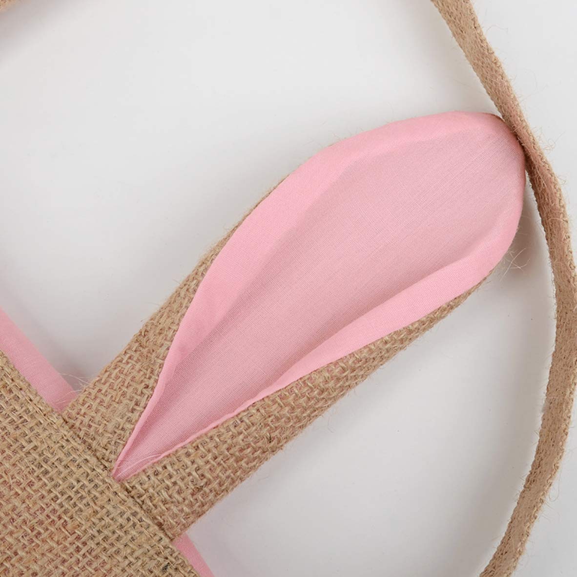 Easter Egg Basket Burlap Bunny Ears Easter Basket for Easter Egg Hunt Easter Bunny Bucket Bag Organizer for Toy Bins, Closet Hamper 2 Pcs Nursery Decor…