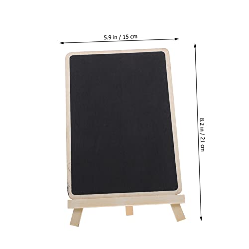Holibanna 5pcs Blackboard Wooden Easel Small Easel Tabletop Chalkboard Signs Standing Easel Wooden Menu Board Mini Chalkboard Sign Wedding Signs 20x Boxwood Vertical Writing Board