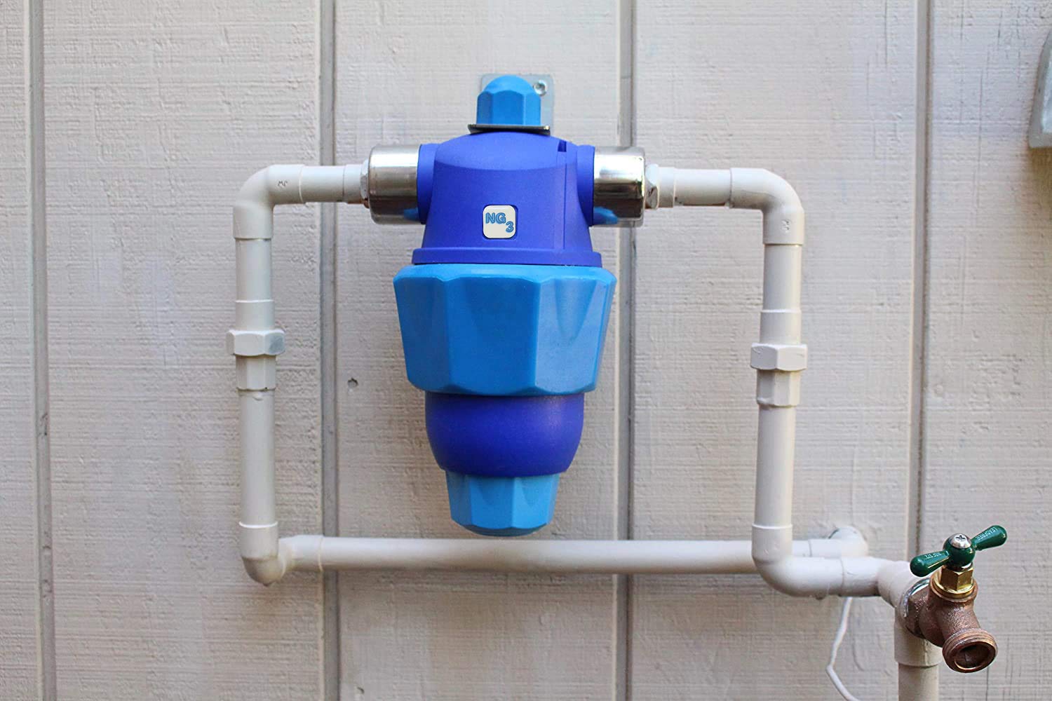 Hardless NG3 Whole House Water Filter and Water Conditioner - Advanced Water Softener Alternative - Salt Free, Reduces Limescale and Sediment, an Easy to Install and Maintain Compact Water Filter