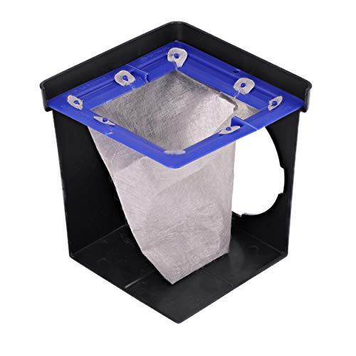 NDS 900FFRTL Square Catch Basin Drain Filter, for Clog-Free Drainage & Infiltration Systems, Removable Filter, 9 inch Catch Basin Drain, Small Lawns, Landscaping & Patios, Plastic & Geotextile Fabric