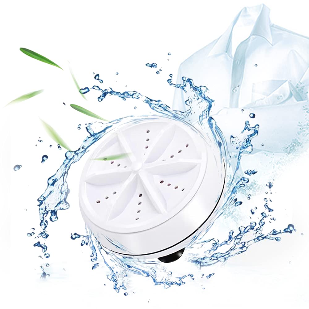 FFDDY Mini Portable Washing Machine with Suction Cups,USB Powered Turbo Washing Machine & Dishwasher,Suitable for College Rooms,Travel,Home and Apartment Dirt