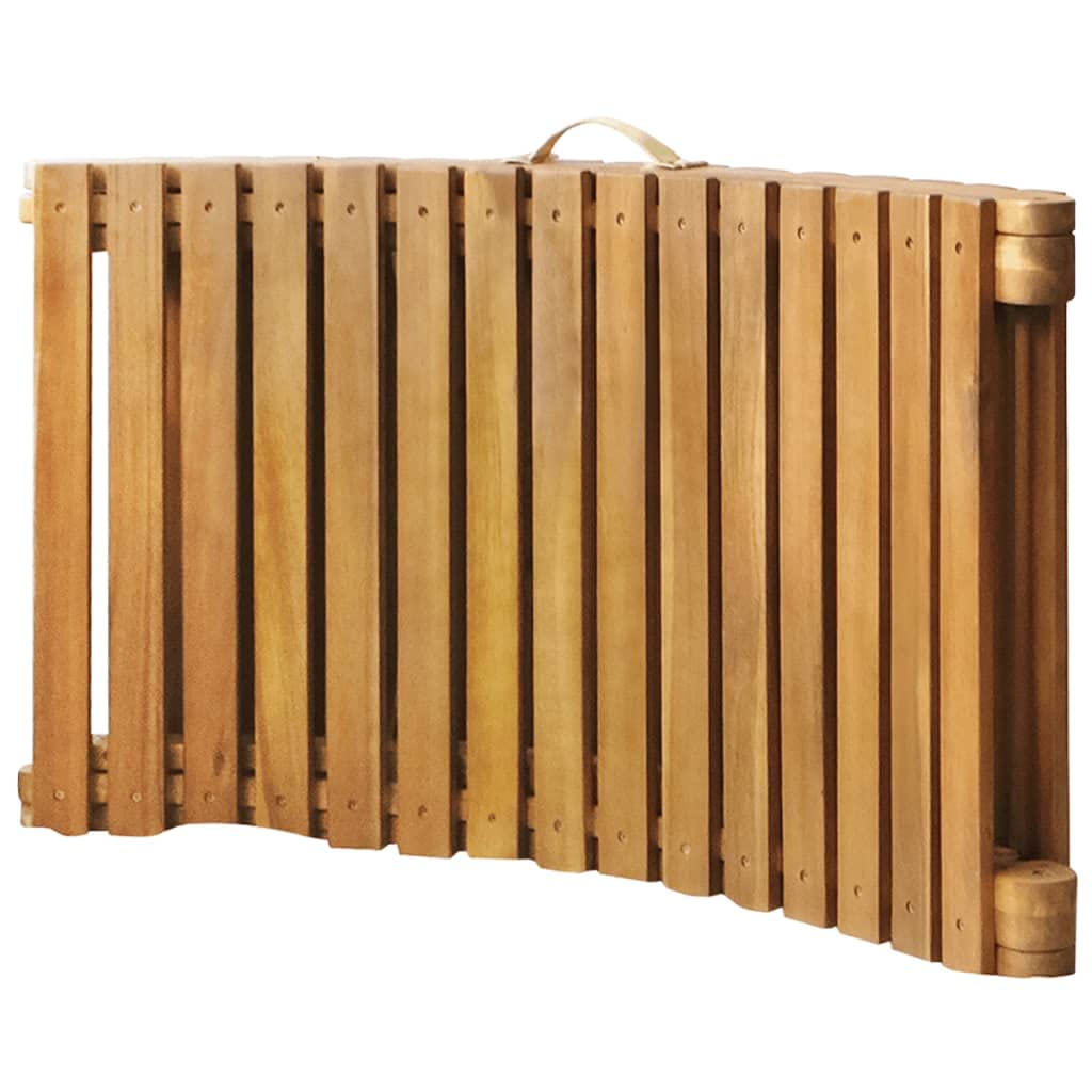 vidaXL Patio Lounge Chair, Outdoor Chaise Lounge Chair, Folding Sunlounger, Sunbed for Backyard Poolside Porch Balcony Lawn, Solid Acacia Wood