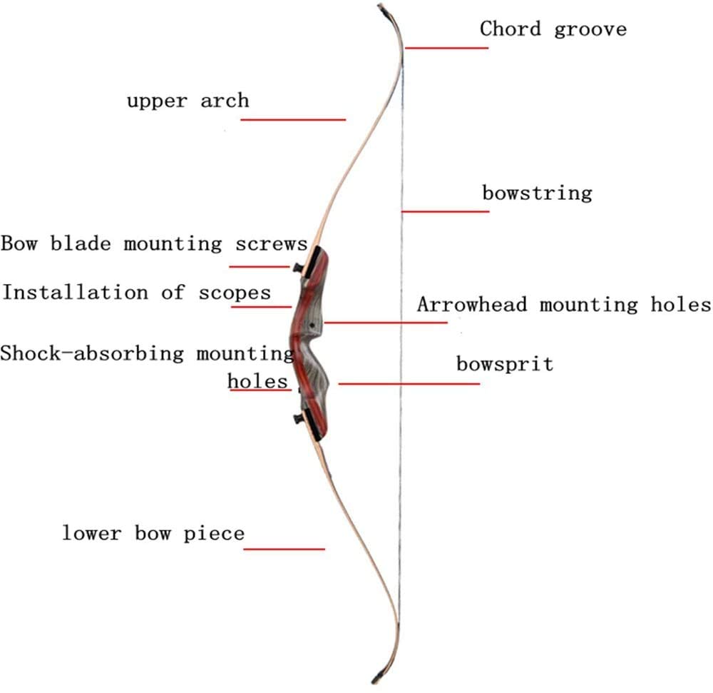 GOFEI Recurve Bow, 30-50LB Portable High Accuracy Split Maple Archer Training Bow for Adult Archer Training Beginners Outdoor,45lb