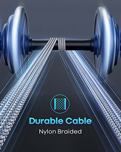 USB C to USB C Cable [3ft, 3-Pack], 60W(3A) Fast Charging USB Type C to Type C Charger Cable Braided Compatible with Samsung S23 S22 S21 S20 Ultra 5G, Pixel 7 6 Pro 6a 5a 4a 5 4, USB-C Laptop & Tablet