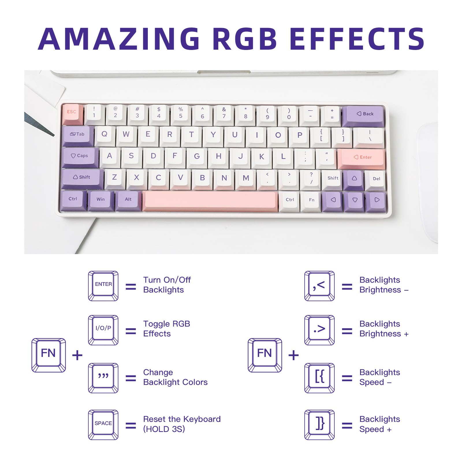 EPOMAKER SKYLOONG SK61 61 Keys 60% Hot Swappable Programmable Mechanical Gaming Wired Keyboard with RGB Backlit, NKRO, Water-Resistant, Type-C Cable for Win/Mac/Gaming (Gateron Optical Brown, Grey)