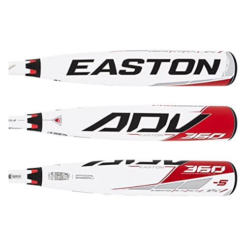 Easton ADV 360 USSA 2 5/8 In. Barrel Youth Baseball Bat Drop -5, 31/26, White Red