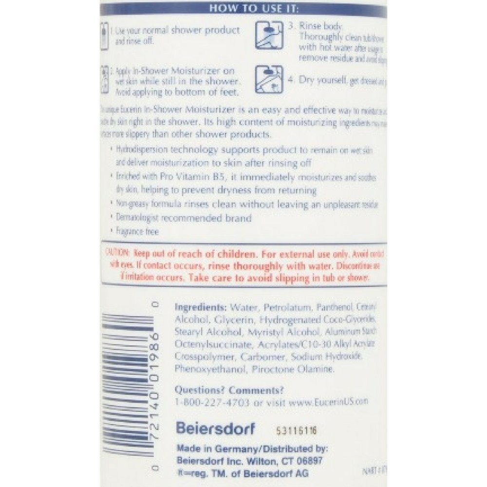 Eucerin In-Shower Body Lotion, 13.5 Ounce