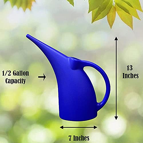 KP KOOL PRODUCTS Watering Can 1/2 Gallon - Small Watering Can for Indoor Plants - Outdoor Watering Can - Black Plant Waterer - Plastic Watering Can for Garden - 1 Pack