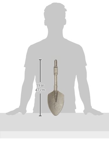 Neiko 02627 Clay Spade Chisel Bit for Demolition Hammers, Alloy Steel | 1-1/8" Hex Shank | 17.5-inch Length