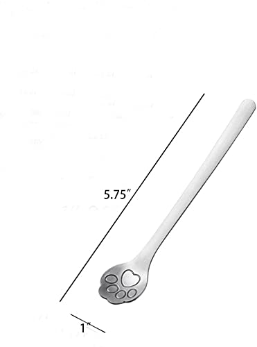 KiaoTime Coffee Spoon Rests and Spoon - Ceramic Cute Cat Spoon Rest Teaspoon Holder Coffee Station Decor Coffee bar Coffee Stirrers Holder for Home Kitchen Accessories