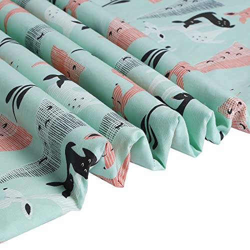 Pinko Coral Baby Blanket for Boys Girls Soft Plush Minky Blanket with Double Layer Dotted Backing,Printed Animal Bed Throws for Children (Green Forest Deer, M)