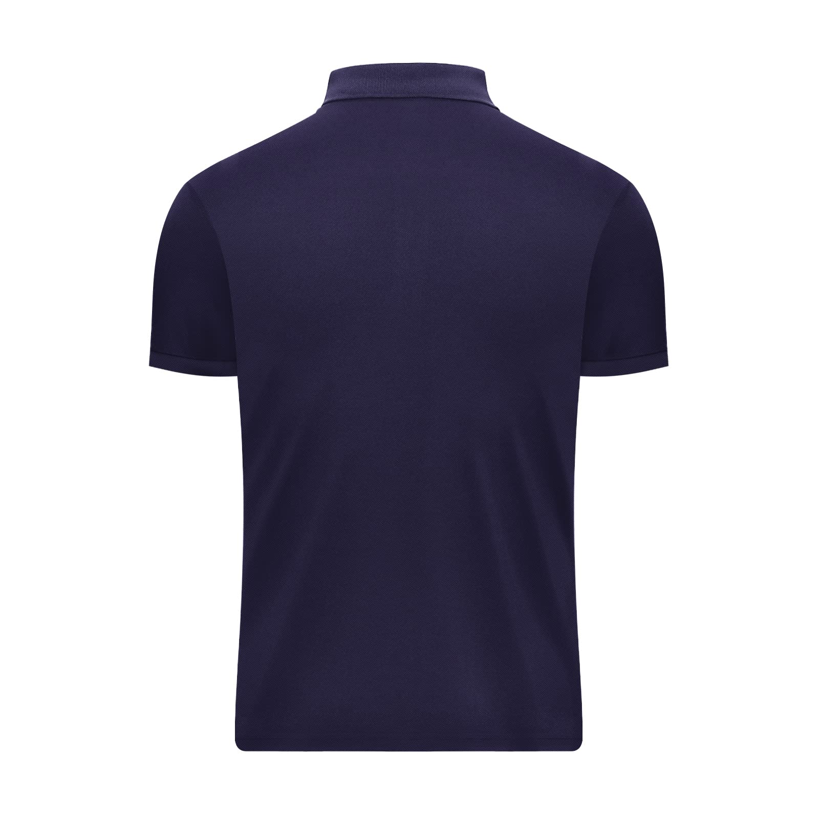 Hudugty Mens Polo Shirts Short Sleeve Regular Fit Cotton Pique Polo Shirt Moisture Wicking Golf Shirt Navy Medium