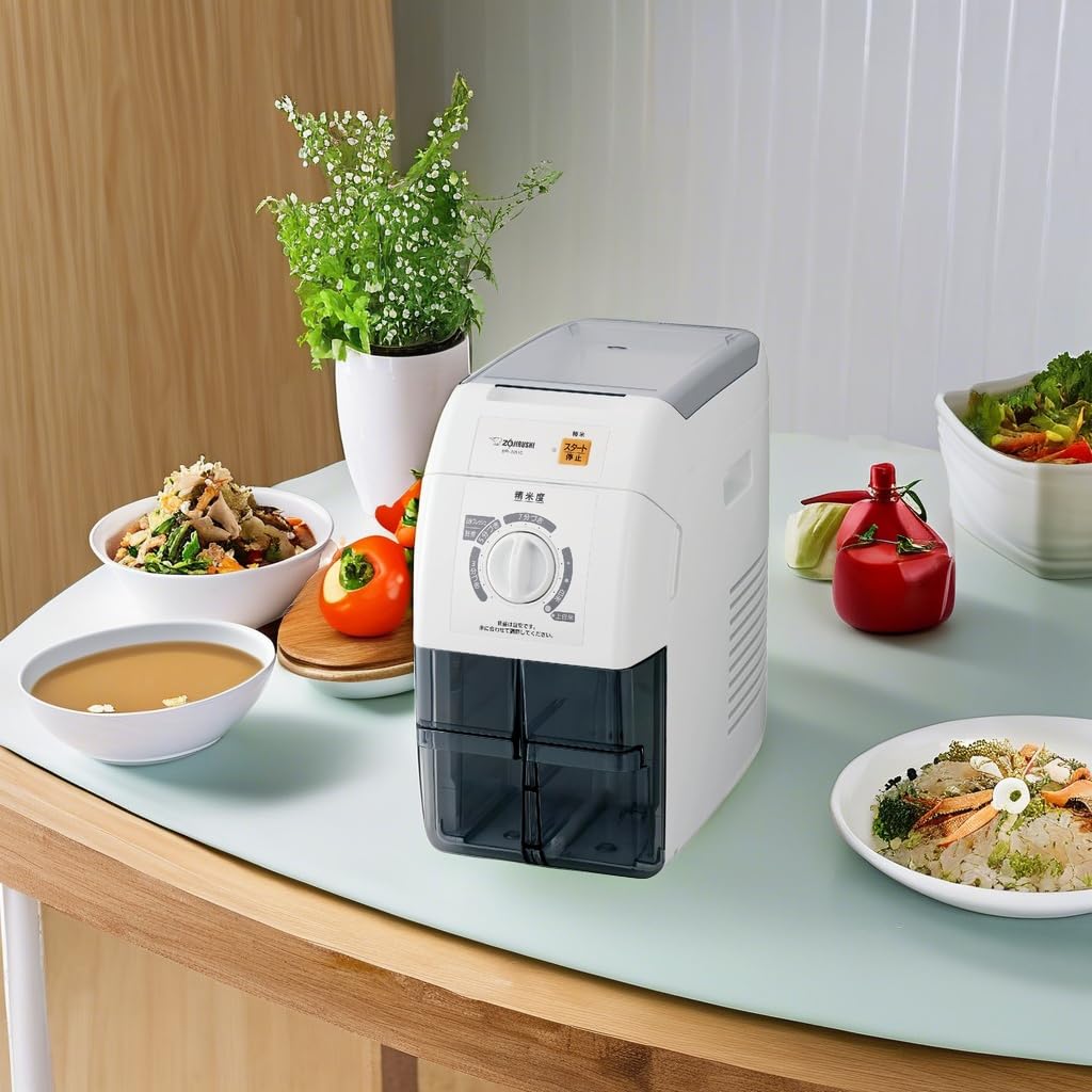 ZOJIRUSHI Rice Milling Machine"TSUKITATE FUUMI" BR-WA10-WA (White)【Japan Domestic genuine products】
