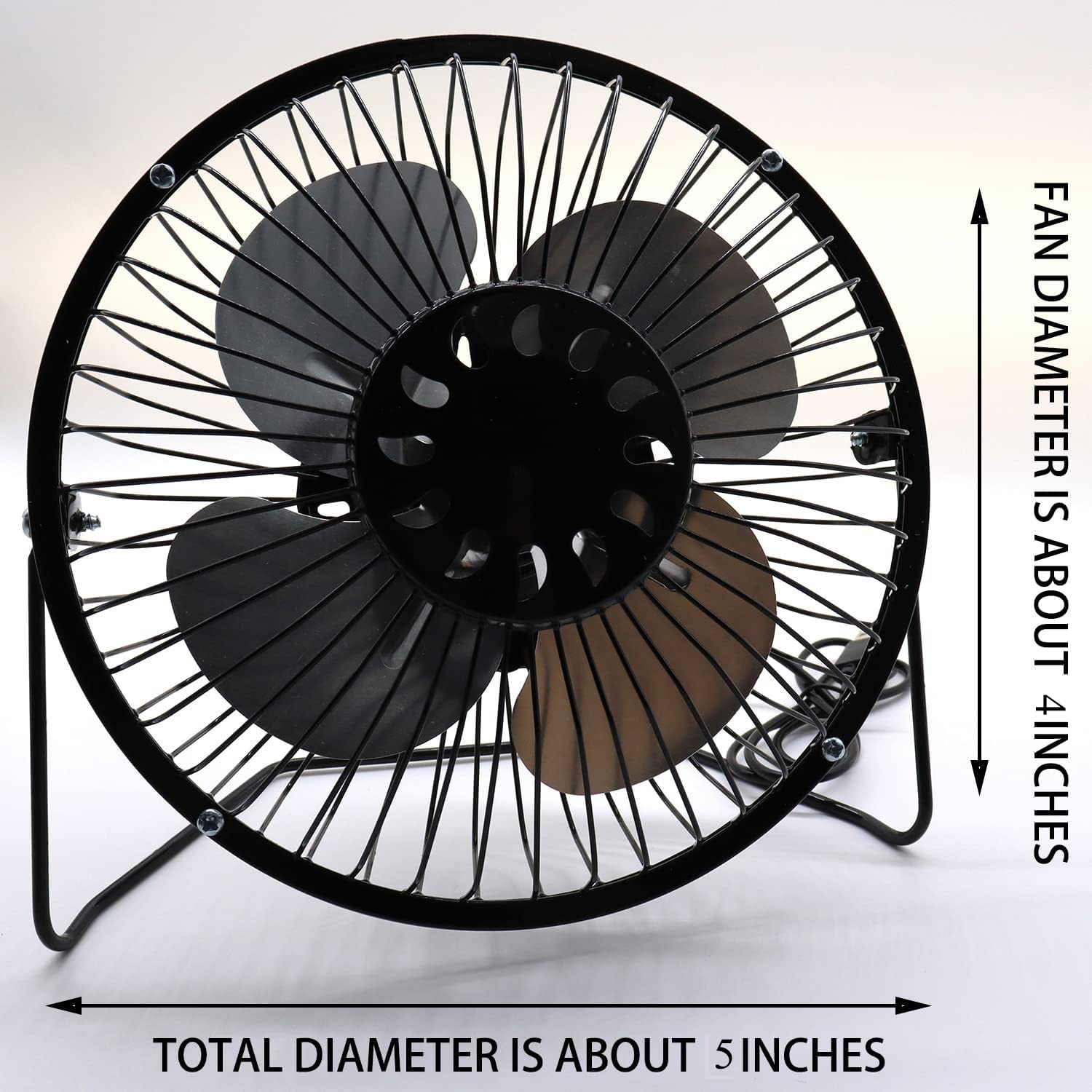 EastyGold Mini Fan USB Cooler Small Personal Portable Desk Fan 4 Inches 360 Degree Rotatable Wind Table Desktop Cooling Fan Handheld Home Office Travel Plug In for Notebook Laptop Computer