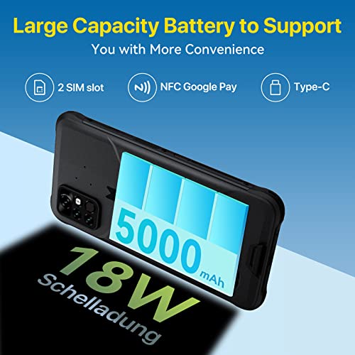 UMIDIGI Bison PRO Rugged Unlocked Smartphones,4GB+128GB Android 11 IP68/IP69K Waterproof Shockproof Phone Helio G80 48MP Camera 6.3" FHD+ 5000mAh Fast Charge Global Version NFC Rugged Smartphone