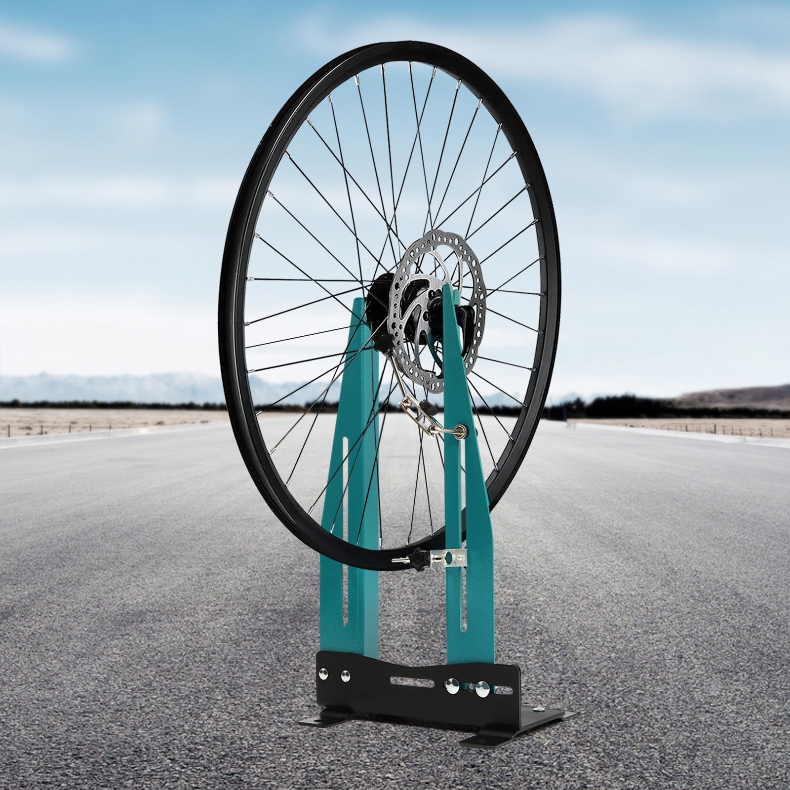 EurHomePlus Wheel Truing Stand - Professional Bicycle Wheel Maintenance, Removable Multi-Function Bicycle Wheel Alignment Repair Tool, for 16-27.5 inches Mountain Bike Wheelsets