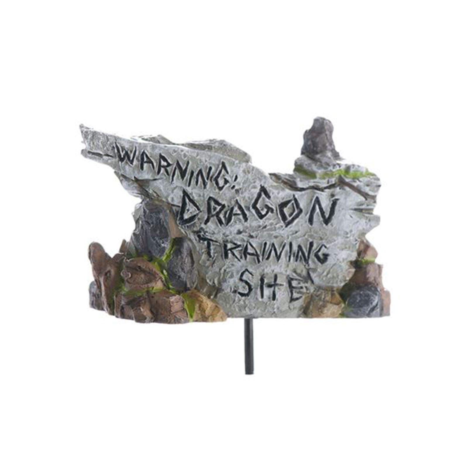 Fiddlehead Fairy Garden Dragon Training Site Sign Miniature Accessory Indoor Outdoor Ornaments