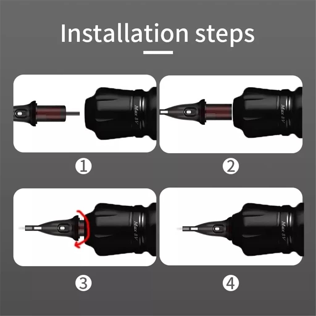 LUKEO Tattoo Machine Set Motor Tattoo Power Supply RCA Interface Rotary Pen Kit for Tattoo Body Art (Color : D)