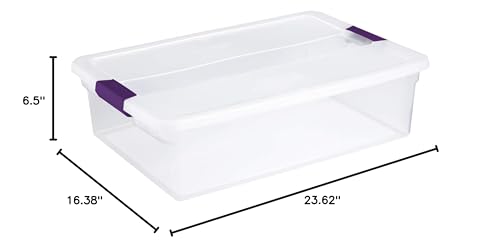STERILITE 17551706 32-Quart Clear View Latch Box (Pack of 1)