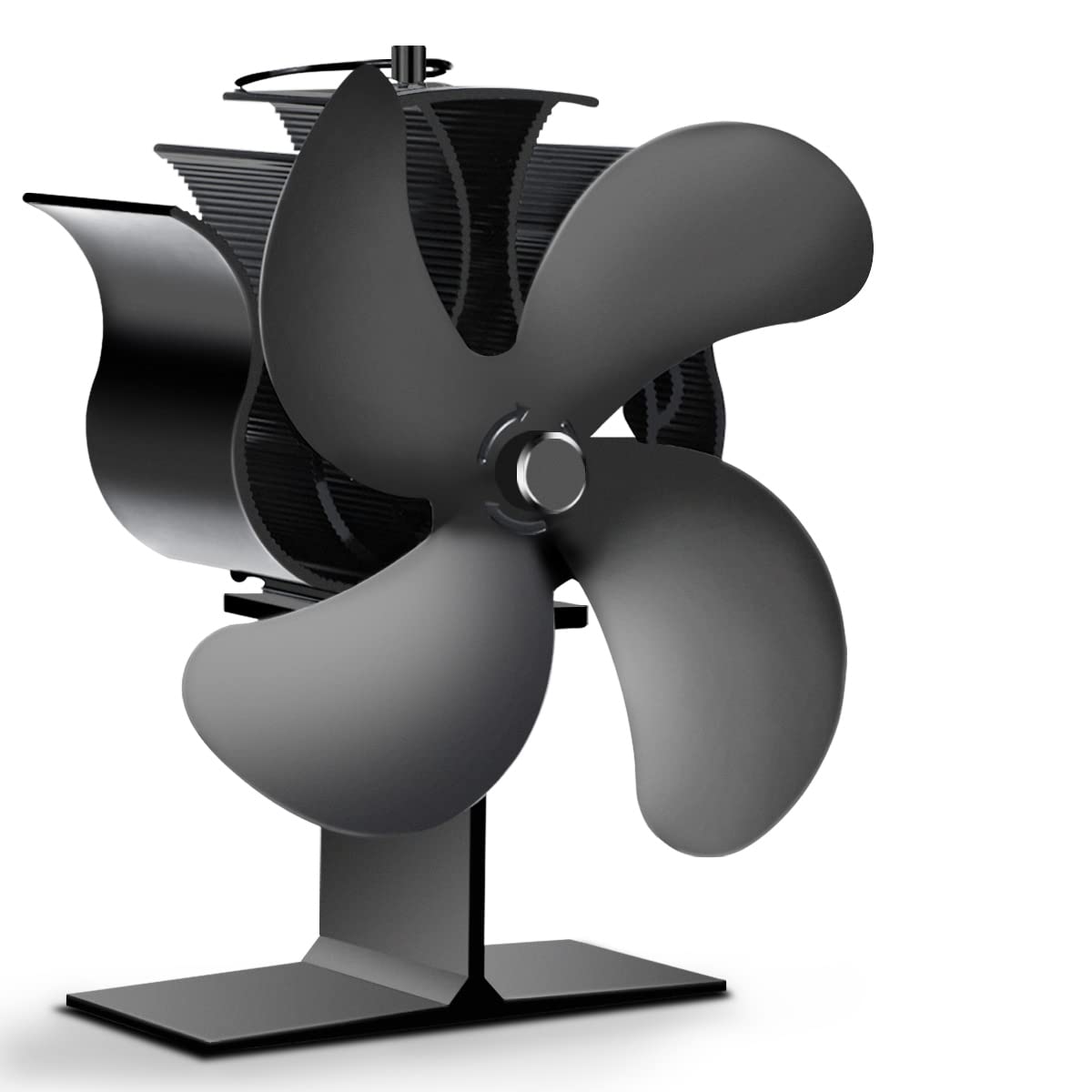 EIVOTOR Heat Powered Stove Fan 4-Blade Auto-sensing Fireplace Fan for Wood/Log Burner/Fireplace,Eco Friendly and Efficient wood stove fan