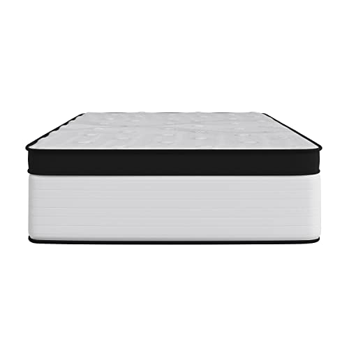 Taylor & Logan Linden 12" CertiPUR-US Certified Hybrid Pocket Spring Mattress in a Box with an Extra Firm Feel for Durable Support - Twin