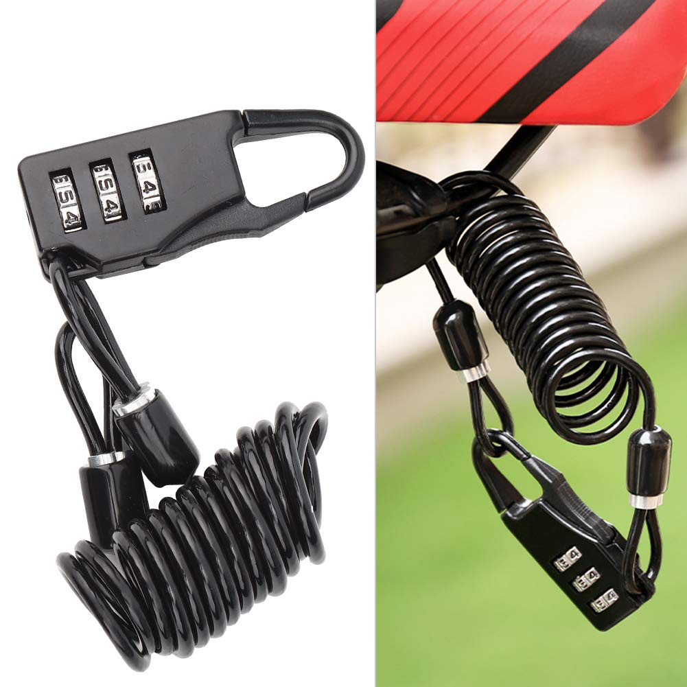 Mountain Bike Helmet Portable Motorcycle Steel Wire Three Digit Password