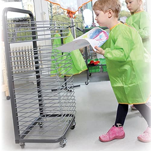 NEOCHY Drying Racks,Can Be up and Down Art Drying Racks, Oilings, Watercolors and Cultural and Art Paper Works Display Racks 20-Shelf/H78Cm/20 Floors