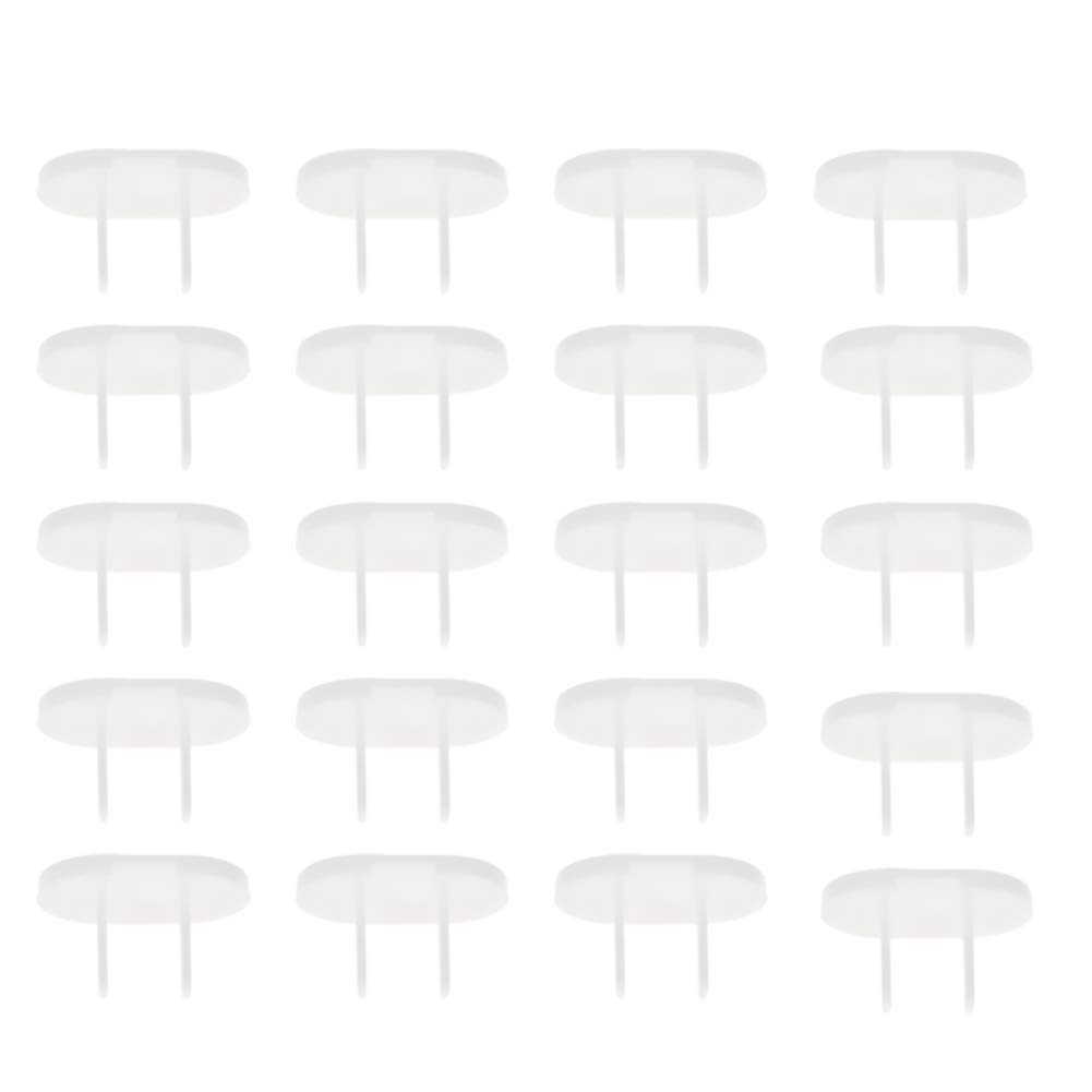 Fielect Outlet Plugs Covers Childproof Outlet Covers Protectors Electric Socket Cover Electrical Protector 2-Hole White 20Pcs