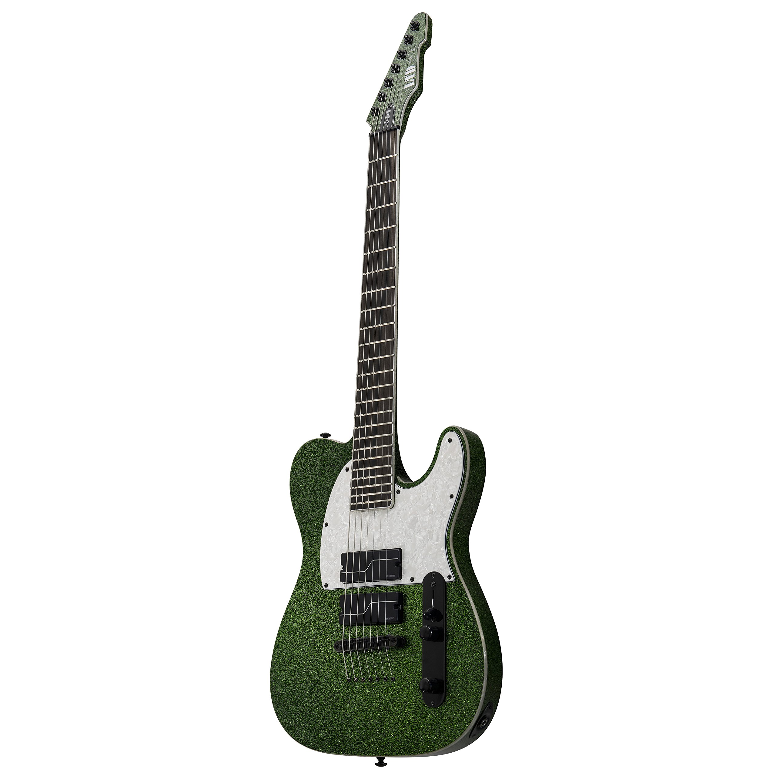 ESP LTD SCT-607 Baritone Signature Series Stephen Carpenter Electric Guitar with Case, Green Sparkle