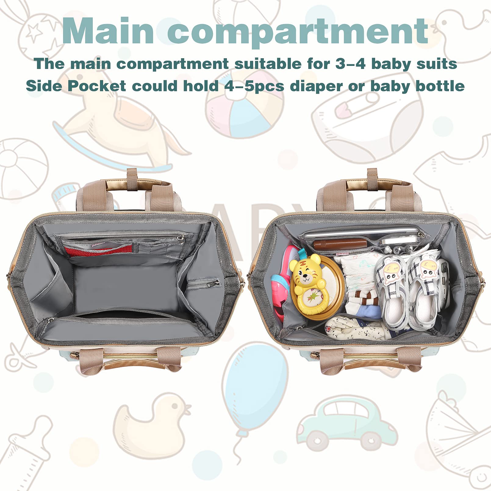 Jiefeike Diaper Bag Backpack