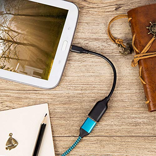 EVISTR OTG Cable for Android Male Micro USB to USB A-Female, USB 2.0 Cell Phone OTG Cable 6inch On The Go Adaptor Compatible with Samsung Sony, Android Smartphone Tablet