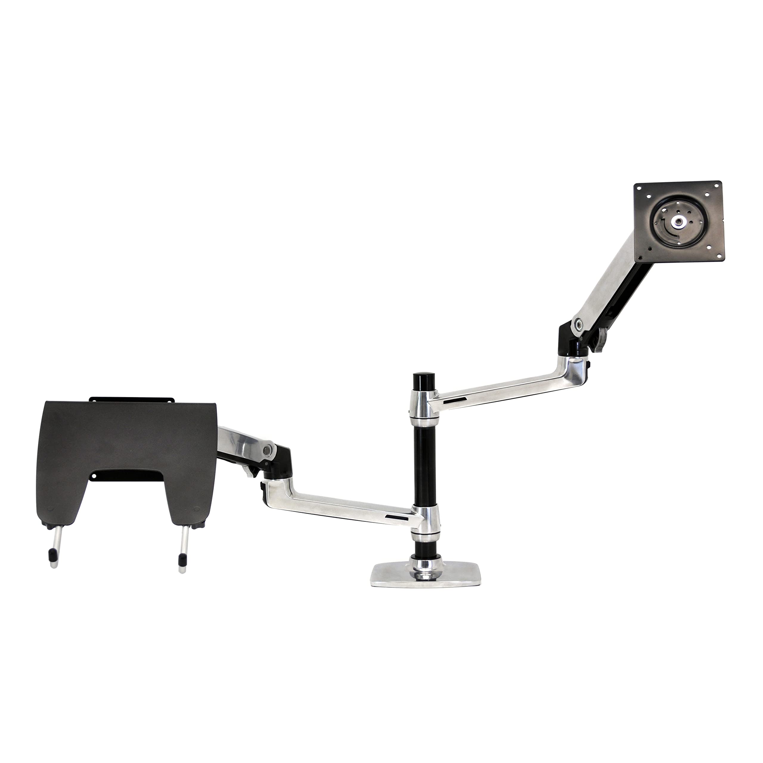 Ergotron β LX Vertical Stacking Dual Monitor Arm, VESA Desk Mount β for 2 Monitors Up to 24 Inches, 7 to 20 lbs Each β Polished Aluminum