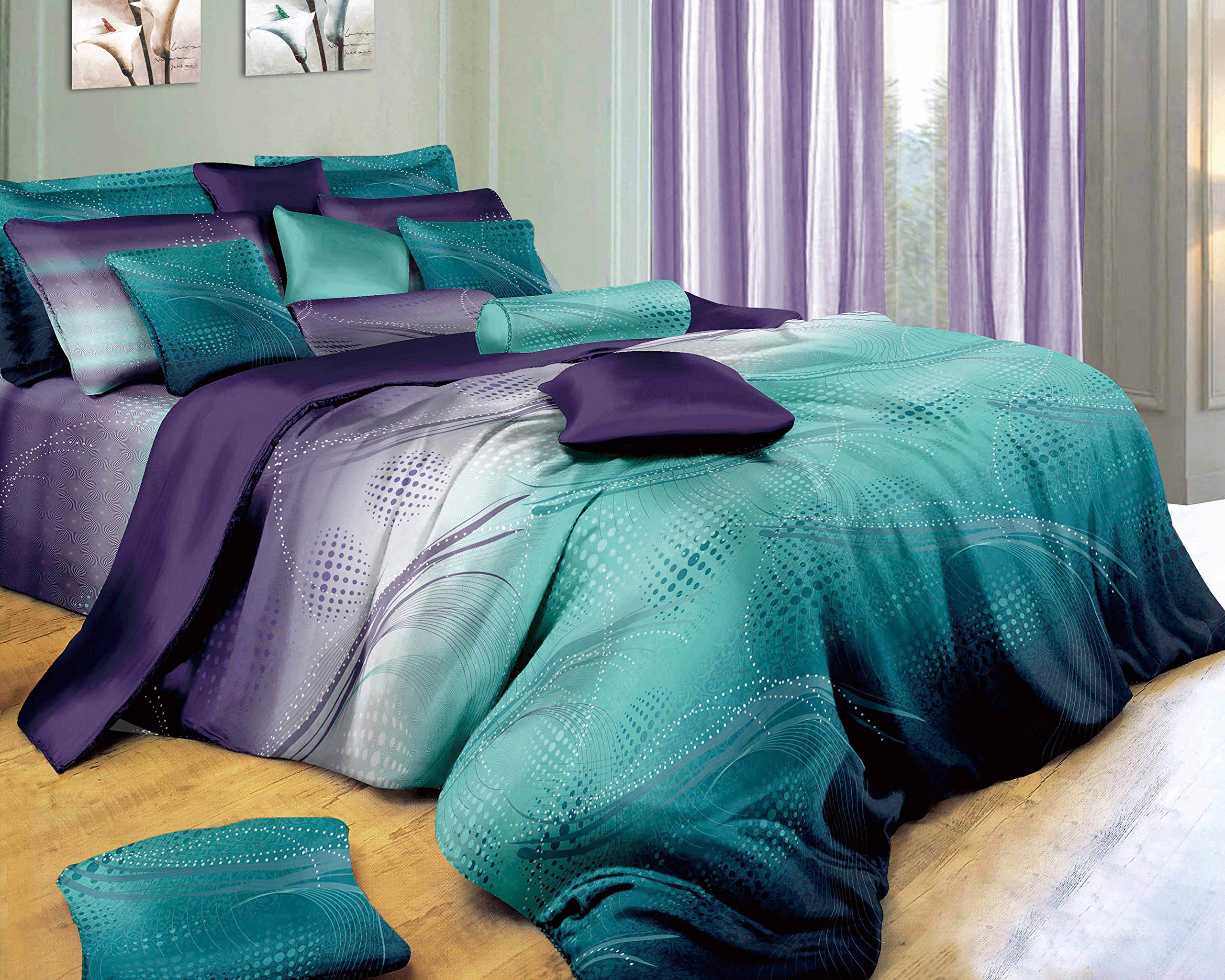 Swanson Beddings Twilight-P 5-Piece Bedding Set: Duvet Cover, Two Pillowcases and Two Pillow Shams (Full)