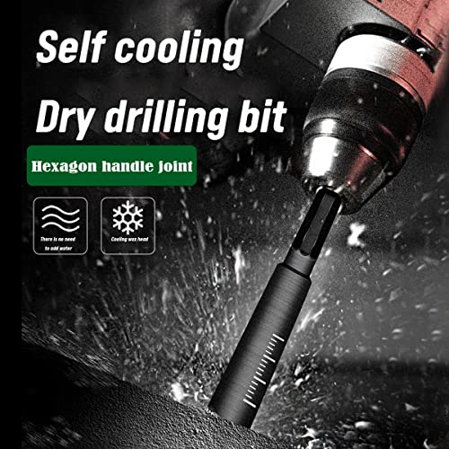 JOERIC 8 PCS Black Dry Diamond Drill Bits Set, Hex Shank Diamond Hole Saw Kit with Storage Bottle, for Granite Marble Tile Ceramic Stone Glass Hard Materials (Not for Wood) with Size 3/16'' to 9/16''