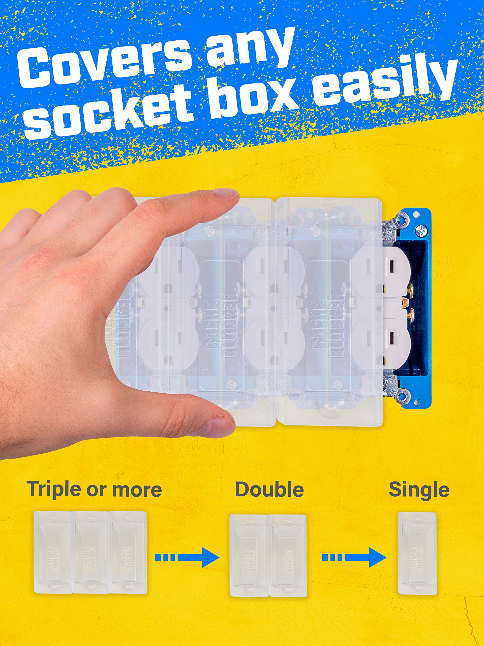 Socket Blocker – The Smarter Outlet Cover for Drywall & Painting – Better Than Tape for Remodeling & DIY Projects - 30 Pack
