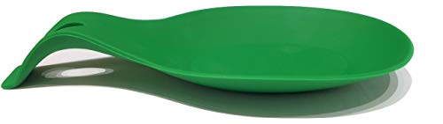 Improved Flexible Silicone Spoon Rest | Spoon Rests for Kitchen | Spoon Holder | Silicone Utensils | Ladle Holder | Spoon Holder for Kitchen | Utensil Rest | Kitchen Spoon Rest - (Green, 1)