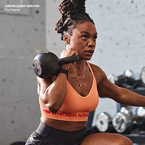 Under Armour Women's Seamless Low Impact Long Sports Bra , Black (001)/Halo Gray , Medium