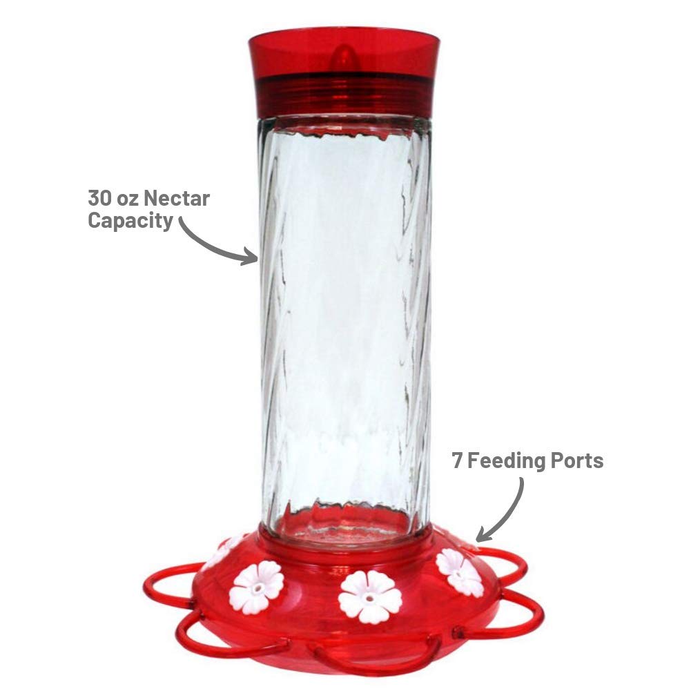 More Birds Diamond Health Hummingbird Feeders for Outdoors, Pack of 1, Red