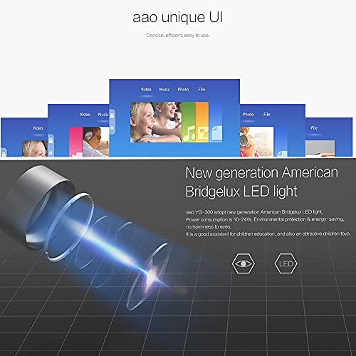 DOUBAO Portable LED Mini Projector Home Theater Game Video Player SD Compatible USB Speaker YG-300 Child Beamer