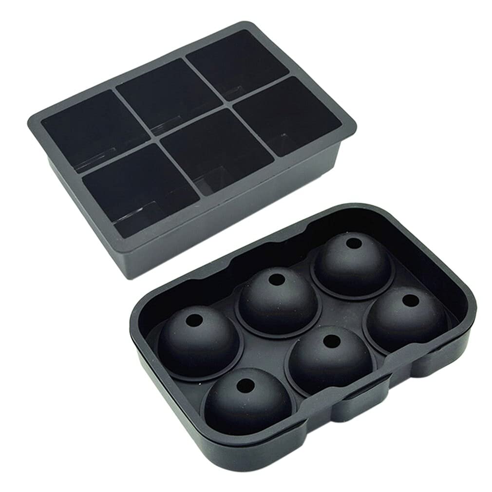 ice bucket 2 reusable silicone ice trays without, large square mold for whiskey ice buckets (Couleur : Warm light, Expédié De : États-unis)
