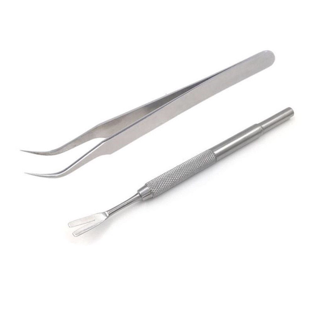 Tick Remover Tool Kit - Stainless Steel Tick Remover + Tweezers for Pets Dog Cat and Humans with Storage Box