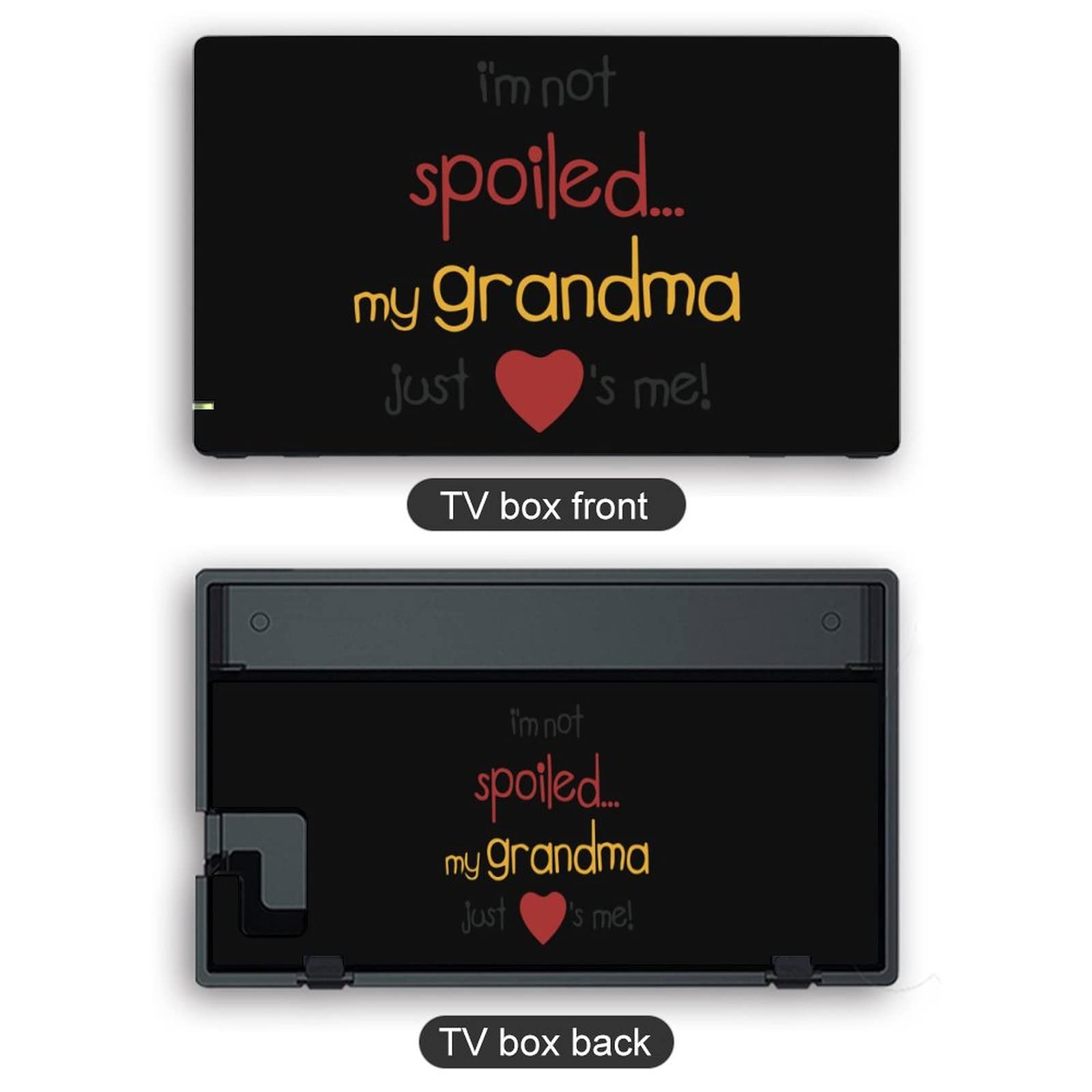 I'm Not Spoiled My Grandma Just Loves Me Full Set Stickers for Switch Customized PVC Removable Adhesive Protective Skin for for Switch